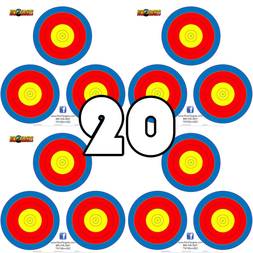 NiceTargets 3 Spot Color Value Pack (20 Targets) | NiceTargets